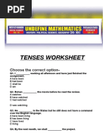 Class 10 Tenses Practice Exercises | PDF | Grammatical Tense | Grammar