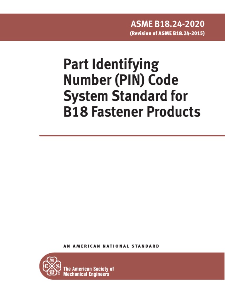 Asme B18.24-2020 | PDF | Screw