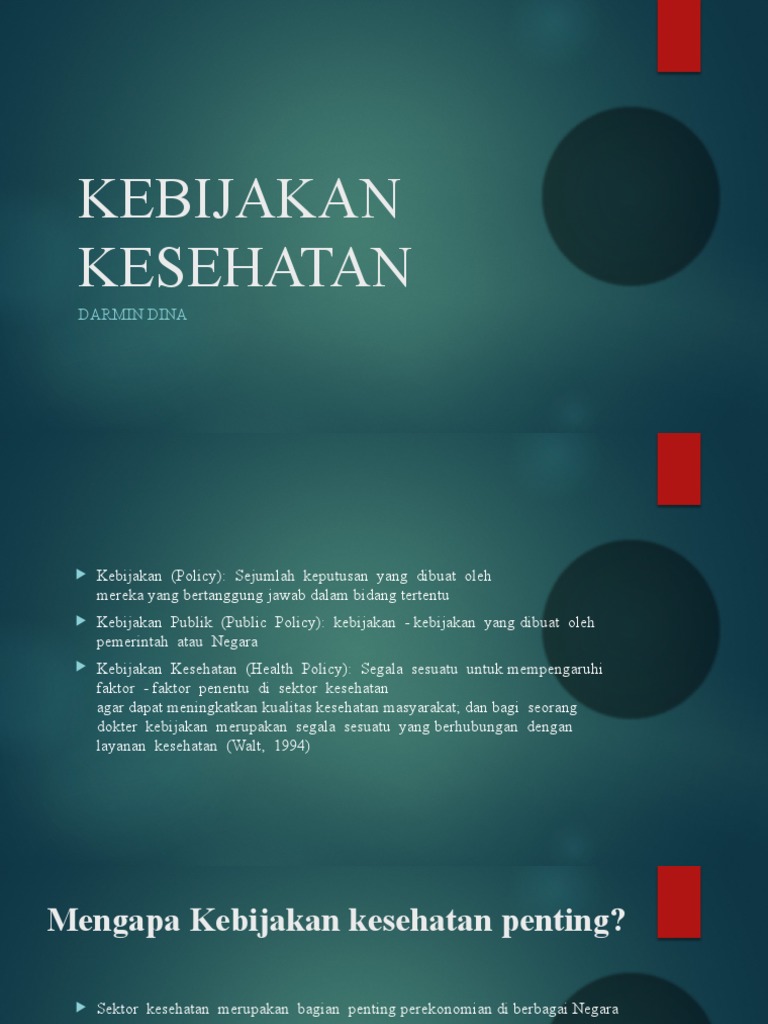 Kebijakan Kesehatan | PDF