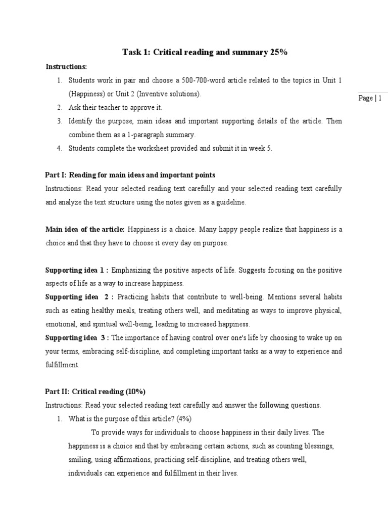 220 65 2 Task-1-Worksheet | PDF | Happiness | Disciplines