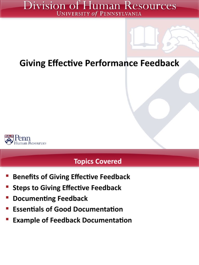 Giving Effective Performance Feedback | PDF | Performance Appraisal ...
