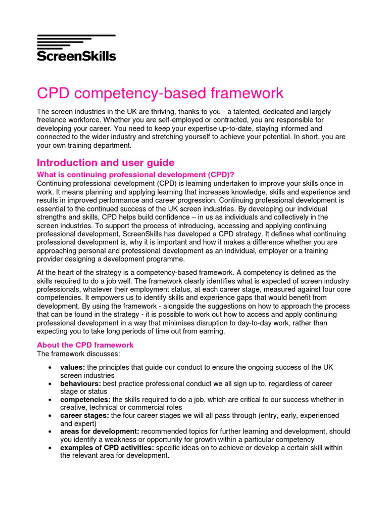 CPD Framework | PDF | Expert | Mentorship