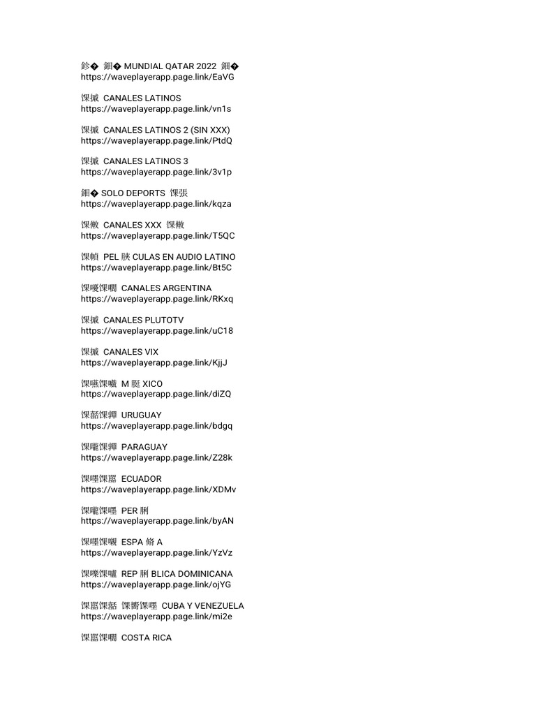 Listas M3U WavePlayer - Ny9rxs10ne3AnZ1 | PDF