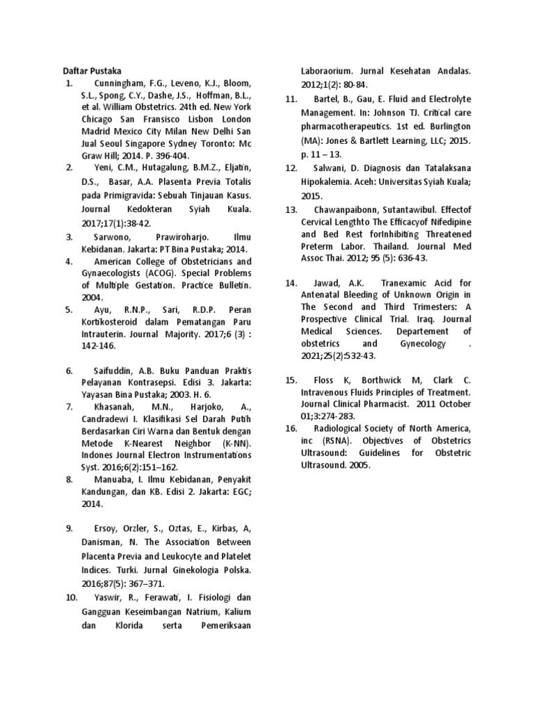 Daftar Pustaka | PDF | Obstetrics | Human Development