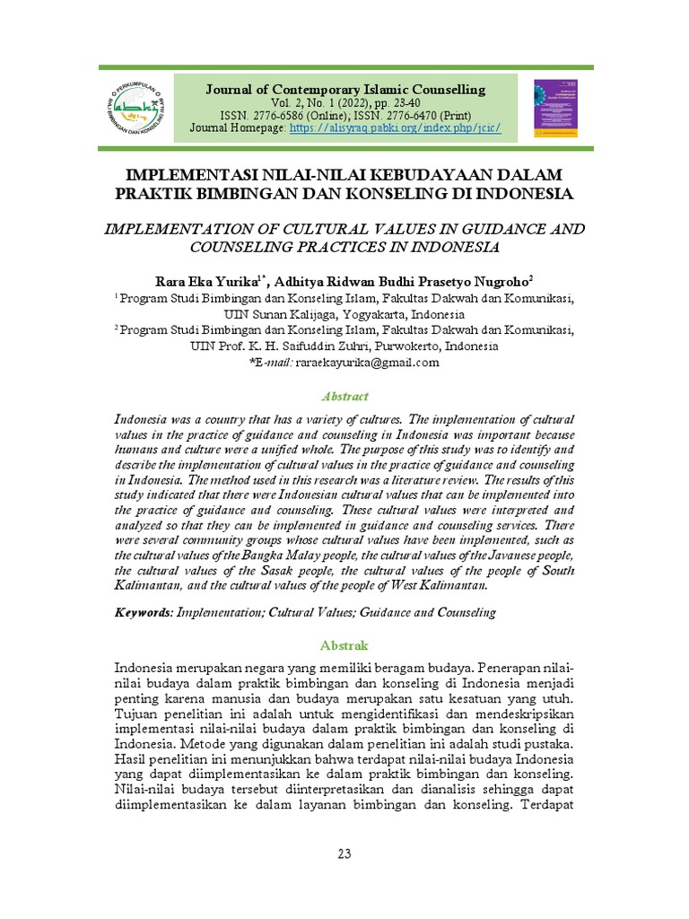 CULTURAL VALUES | PDF | Indonesia | Southeast Asia