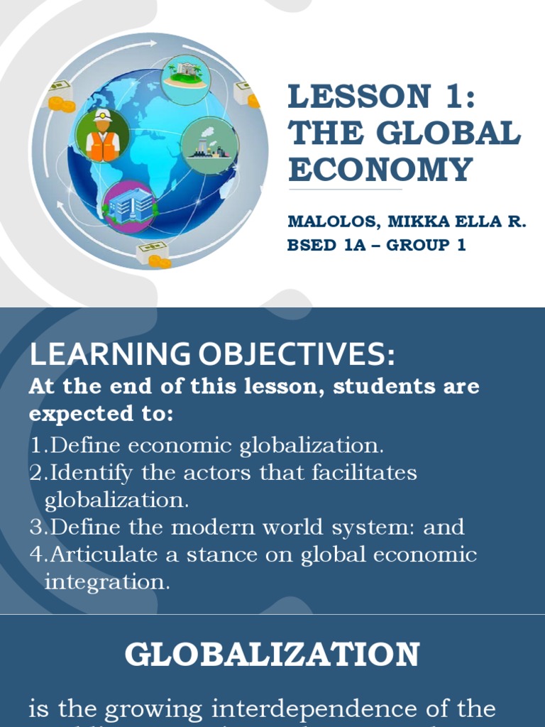 Lesson 1 | PDF | Globalization | Trade