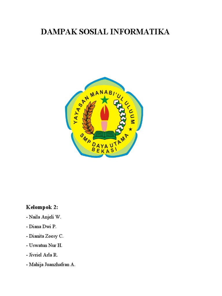 DAMPAK SOSIAL INFORMATIKA | PDF