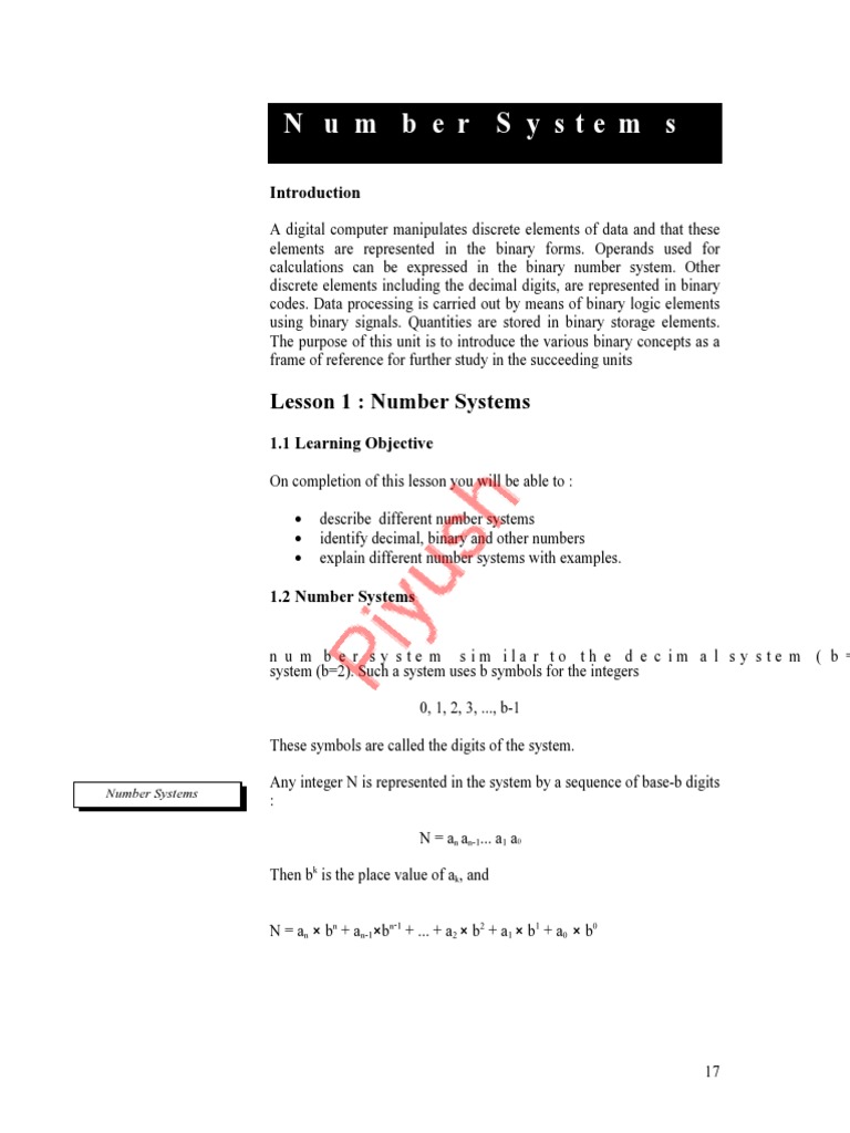Number System Conversation (Fully Explained With Questions) . | PDF | Division (Mathematics ...