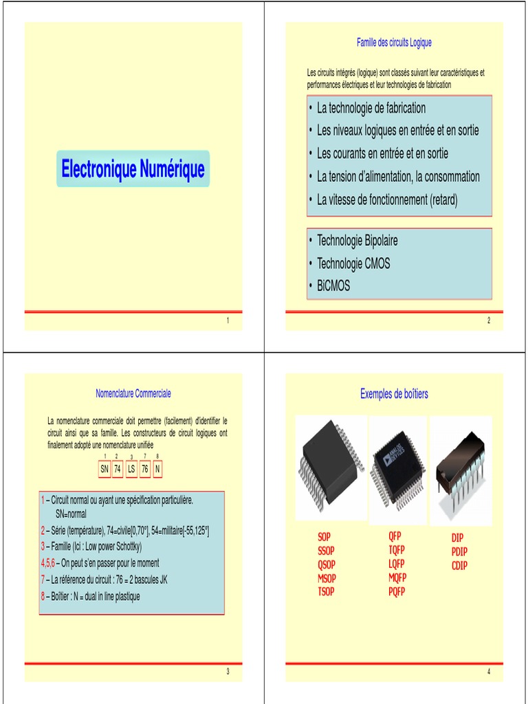 Cours Electronique Numerique | PDF | Ingénierie informatique | Technologies de l'information et ...