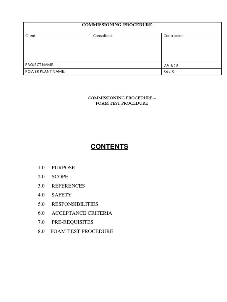 Foam Test Procedure for Firefighting | PDF | Valve | Firefighting