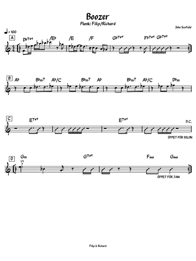 Boozer - John Scofield | PDF