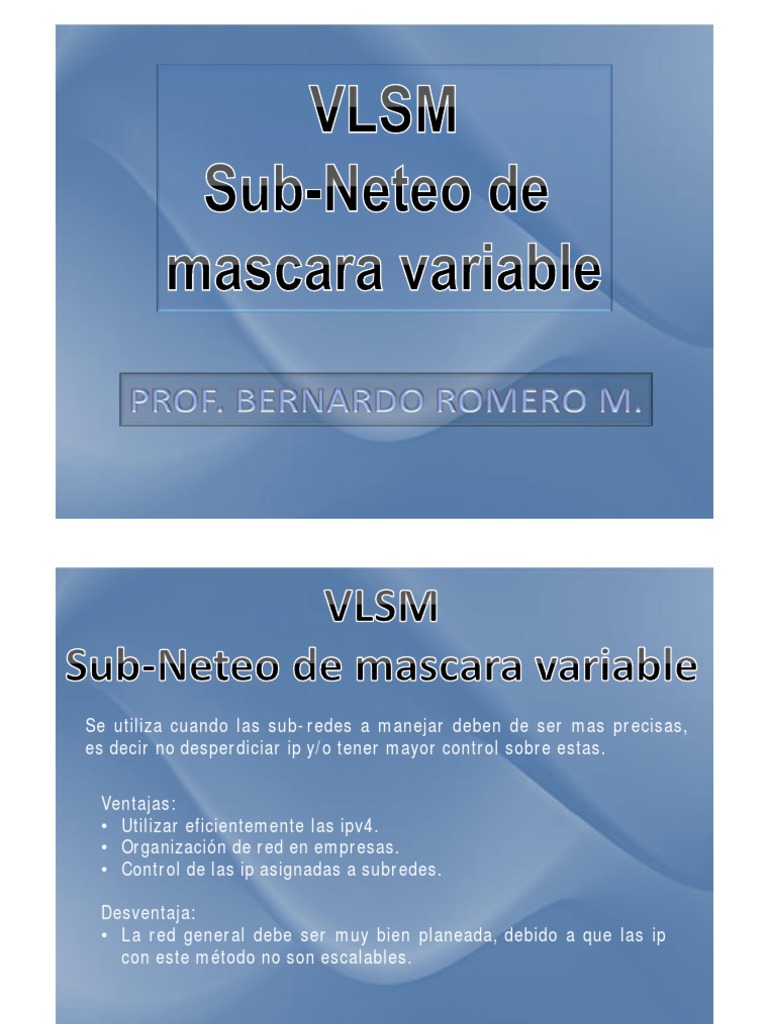 06 VLSM 1 OK 2022 | PDF | Dirección IP | Informática