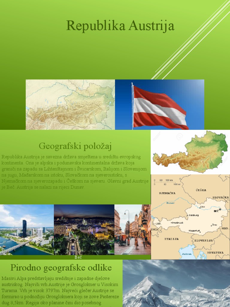 Geografija Multimedijaina Prezentacija Austrija | PDF