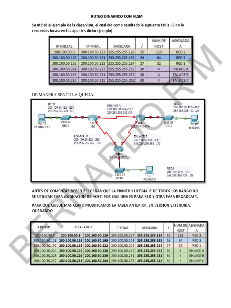 Dinamico Con VLSM OK 2023 | PDF | Dirección IP | Enrutador (Computación)