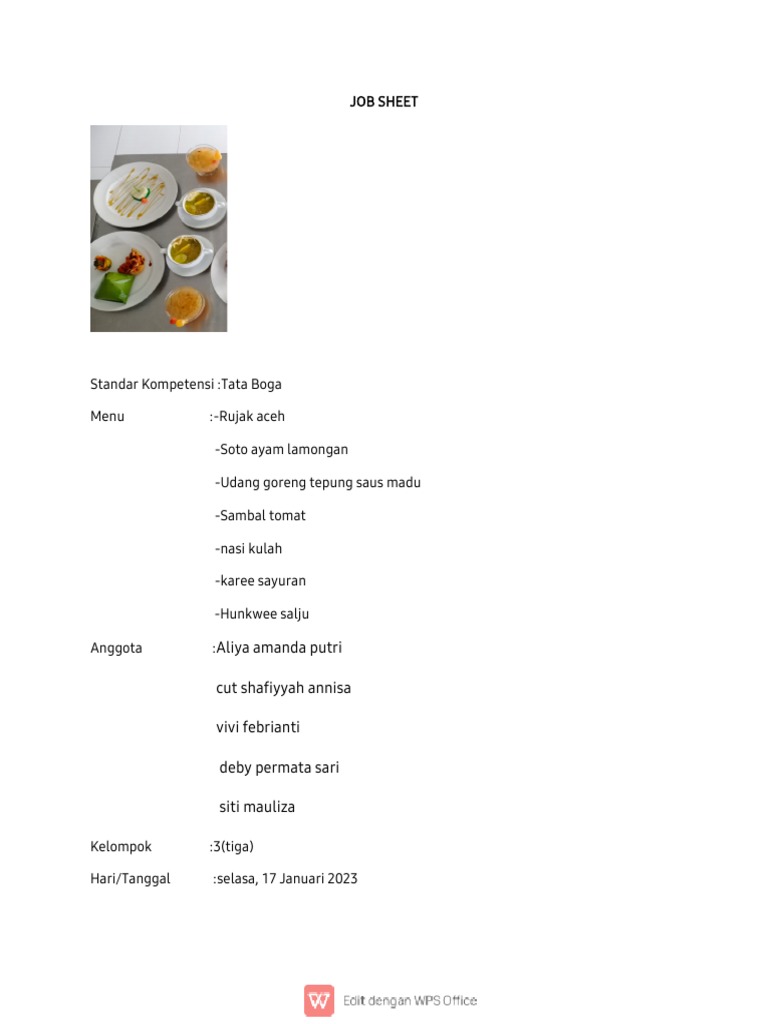 JOB SHEET Maidahahaha | PDF