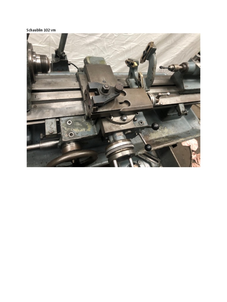 Schaublin 102 VM | PDF