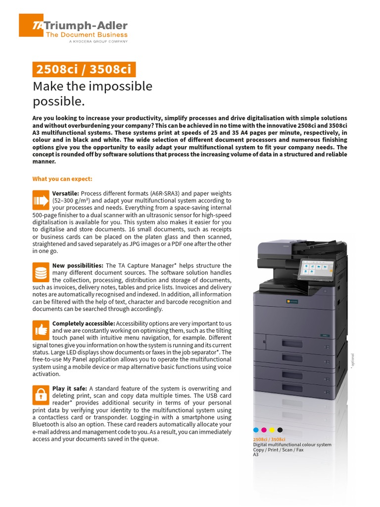 EN DB 2508ci 3508ci TA Rev 1 | PDF | Image Scanner | Fax