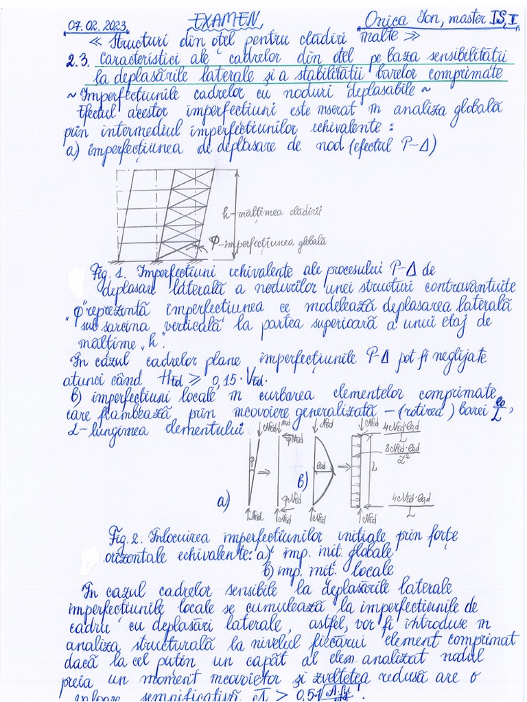 Examen - ONICA Ion - Structuri Din Otel | PDF
