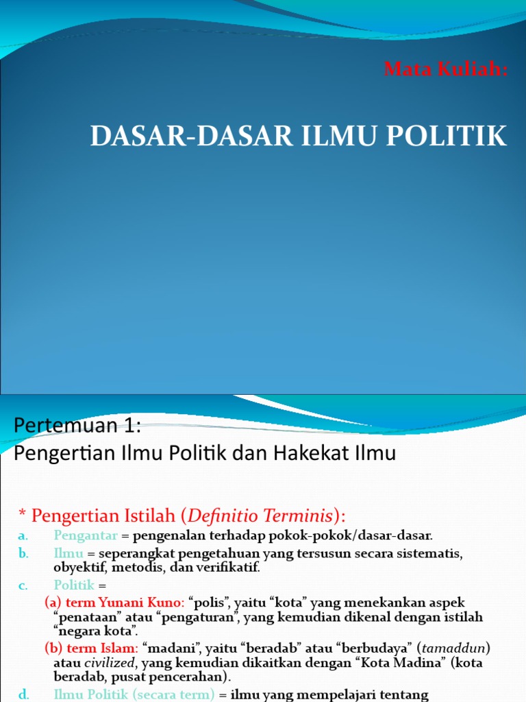 Modul Peng Ilmu Politik | PDF