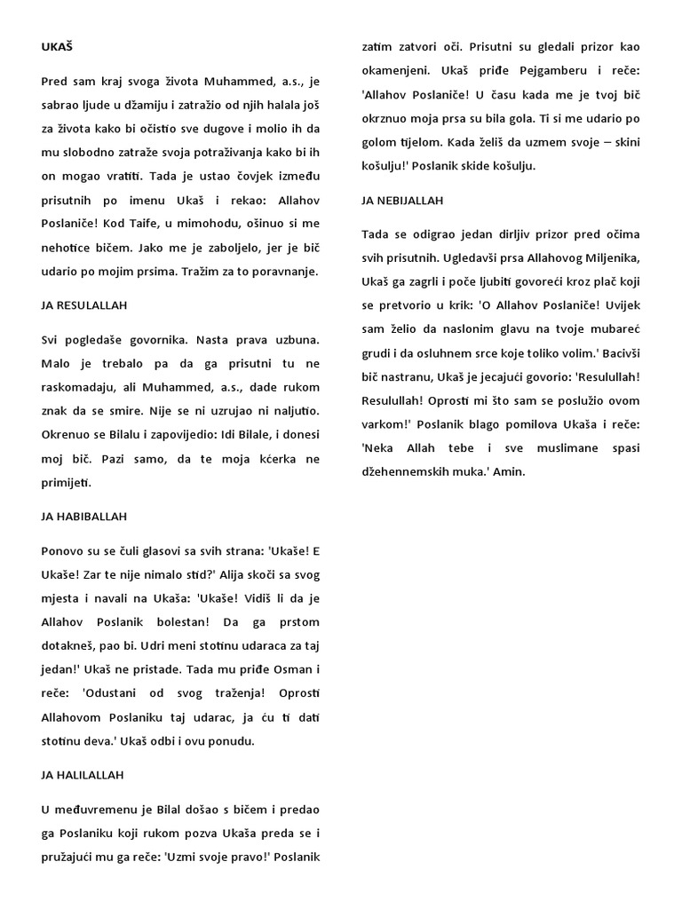 POEMA, Ukaš | PDF