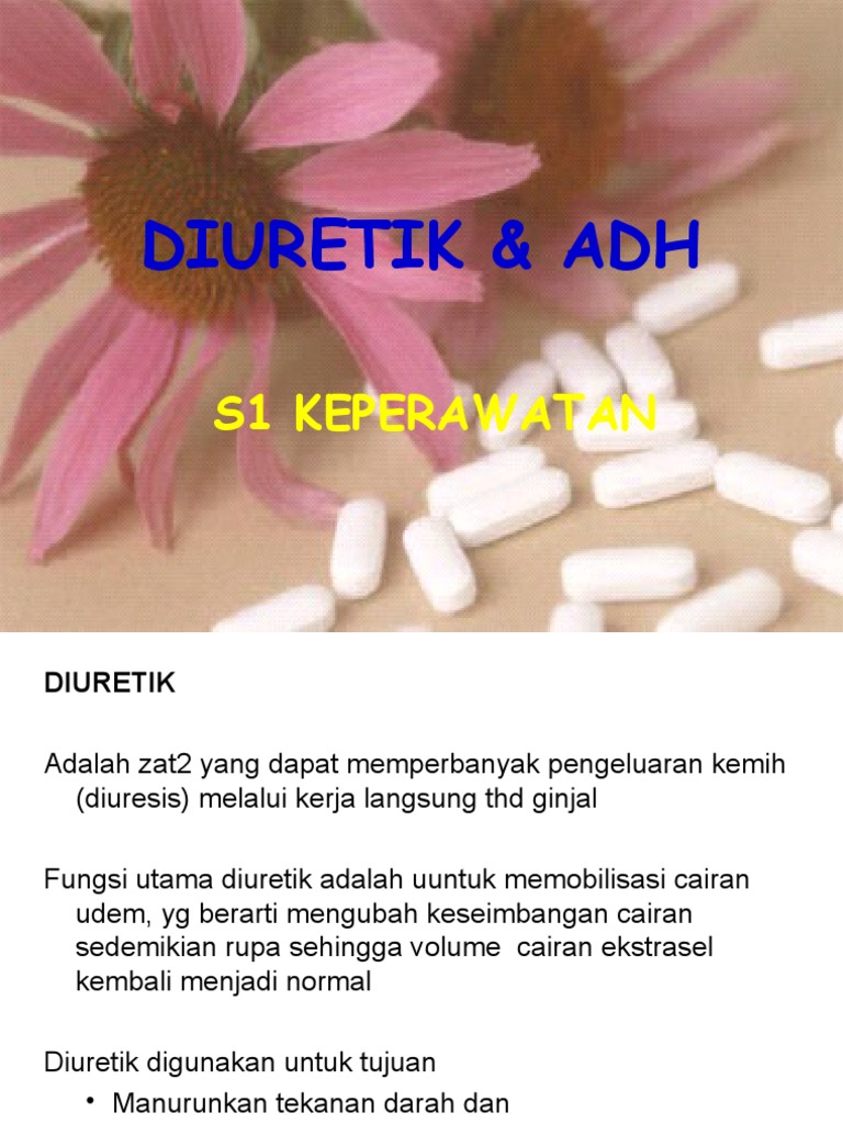 Diuretik dan Hormon ADH: Fungsi & Mekanisme | PDF