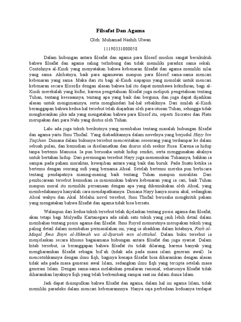 Filsafat Dan Agama | PDF