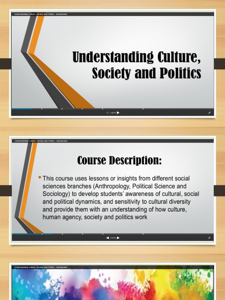 MODULE 1.pptx Ucsp | PDF | Sociology | Anthropology