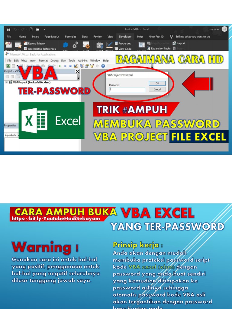 Cara Ampuh Buka Password VBA Excel | PDF