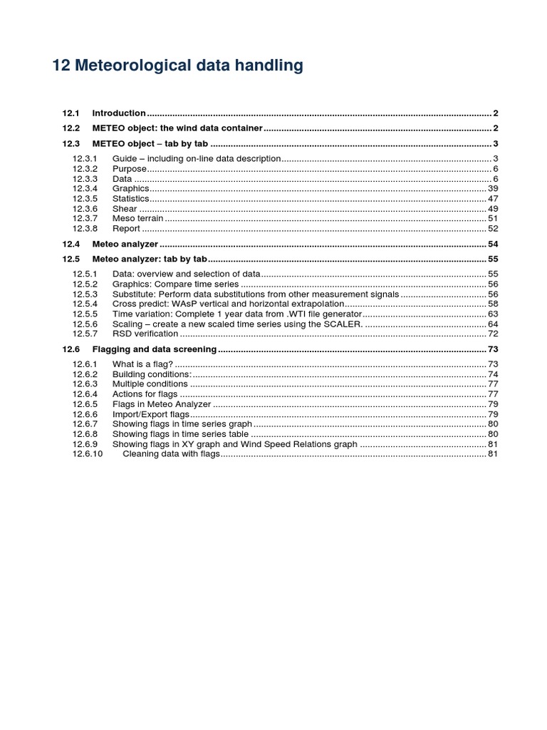 12 WindPRO3.5-Meteorological Data Handling | PDF | Computer File | Calibration