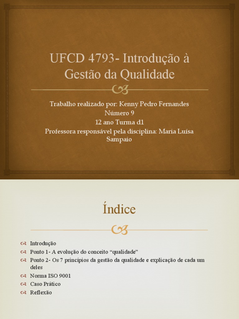 UFCD 4793 - Introdução À Gestão de Qualidade | PDF | Qualidade ...