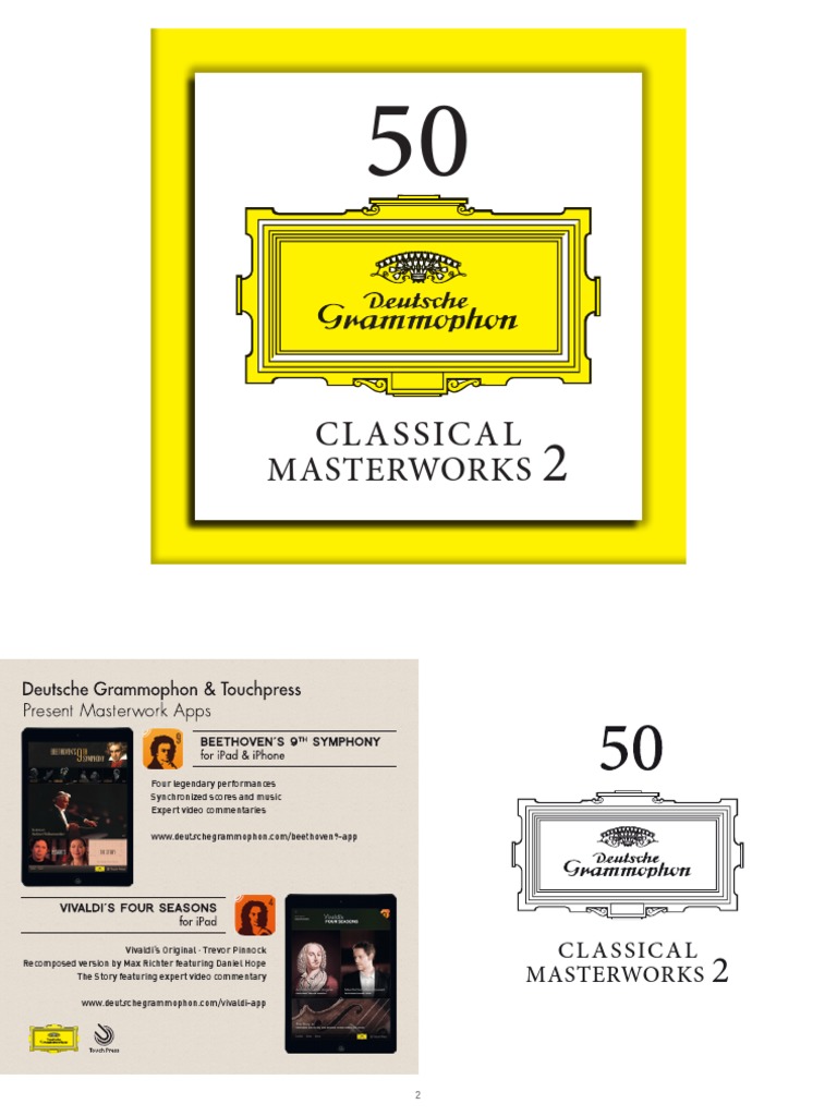 Digital Booklet - 50 Classical Masterworks 2 | PDF | Variation (Music) | Orchestras