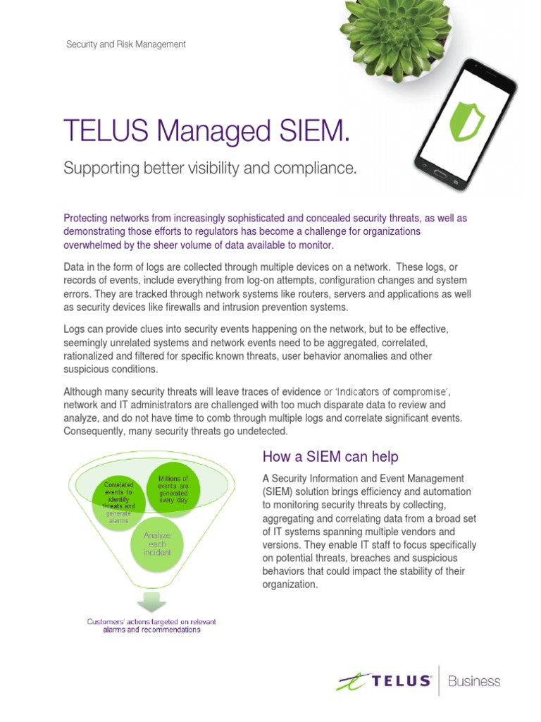 Siem Brochure | PDF | Security | Computer Security