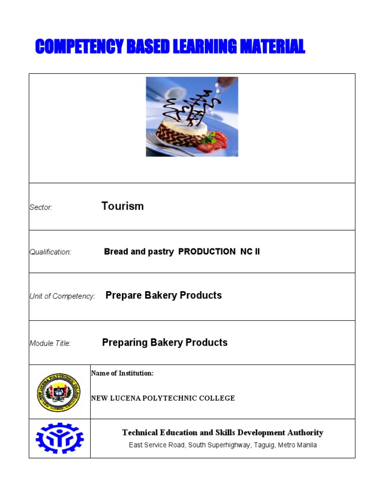 CBLM bpp2 1 | PDF | Baking | Bakery