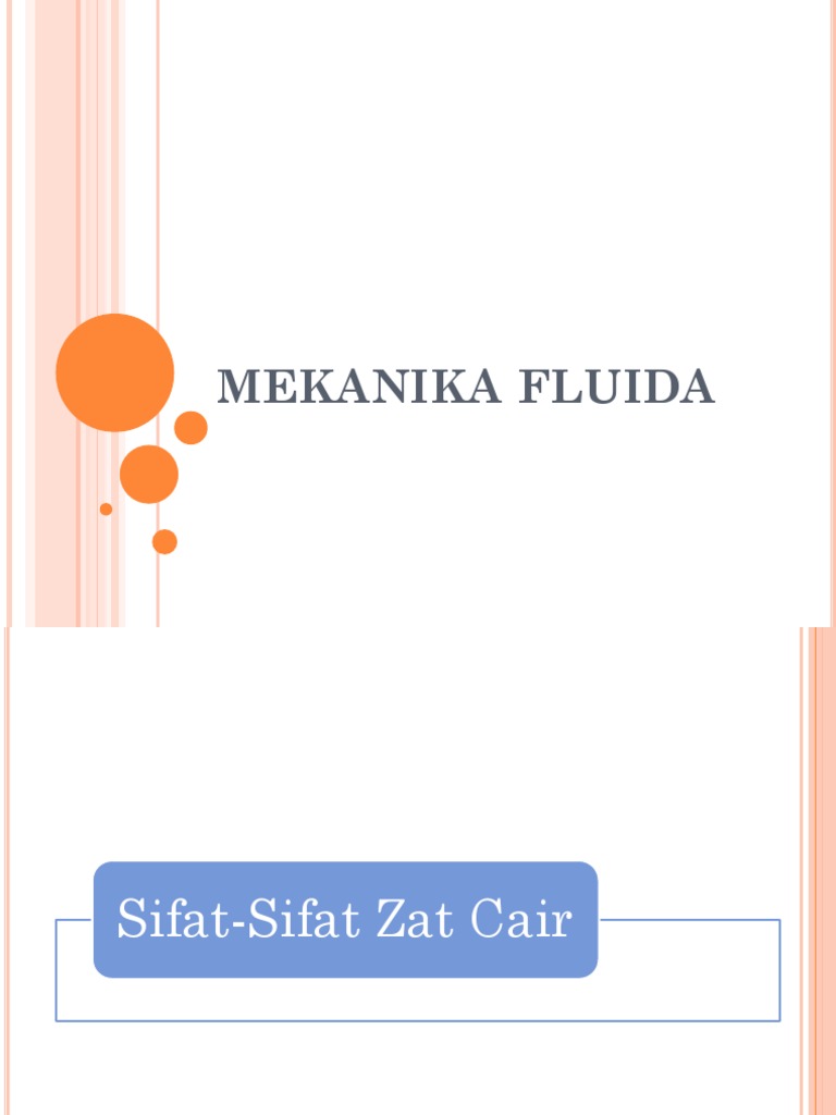 Mekanika Fluida Sifat Sifat Zat Cair | PDF