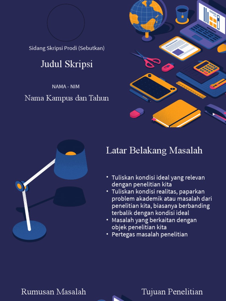 Template PPT Seminar Proposal Atau Sidang Skripsi | PDF