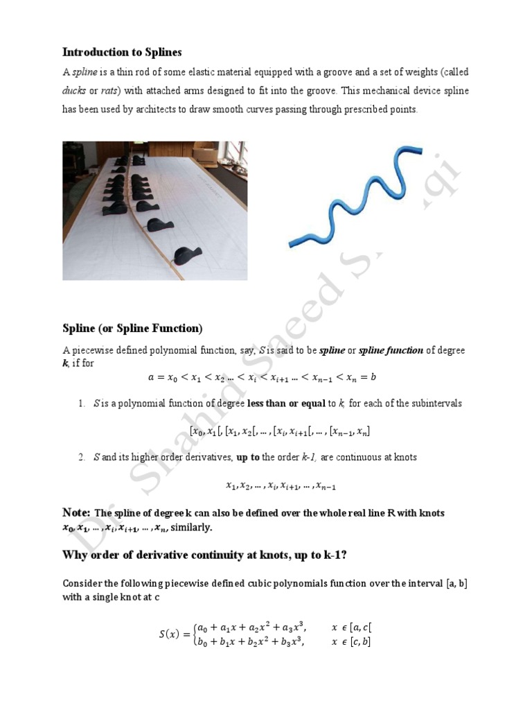 Introduction to Spline Functions | PDF | Spline (Mathematics) | Interpolation
