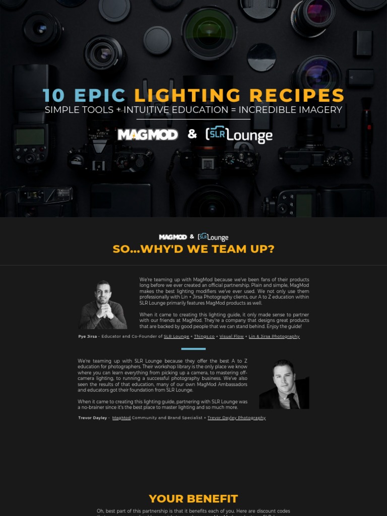 SLR Lounge MagMod Lighting Recipes | PDF | Flash (Photography) | Camera