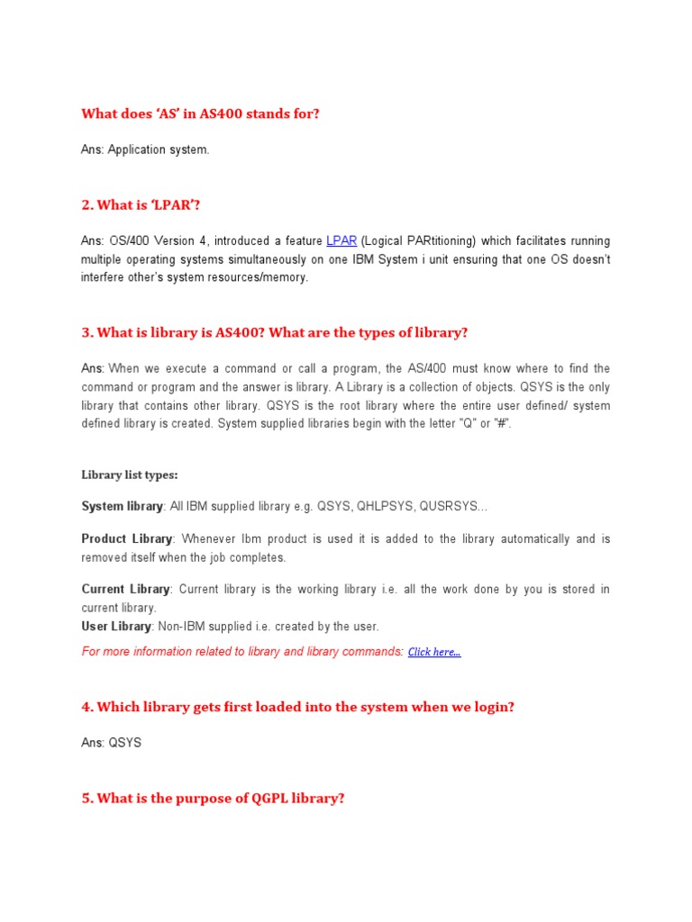 As400 Questions Download Free Pdf Library Computing Computing 