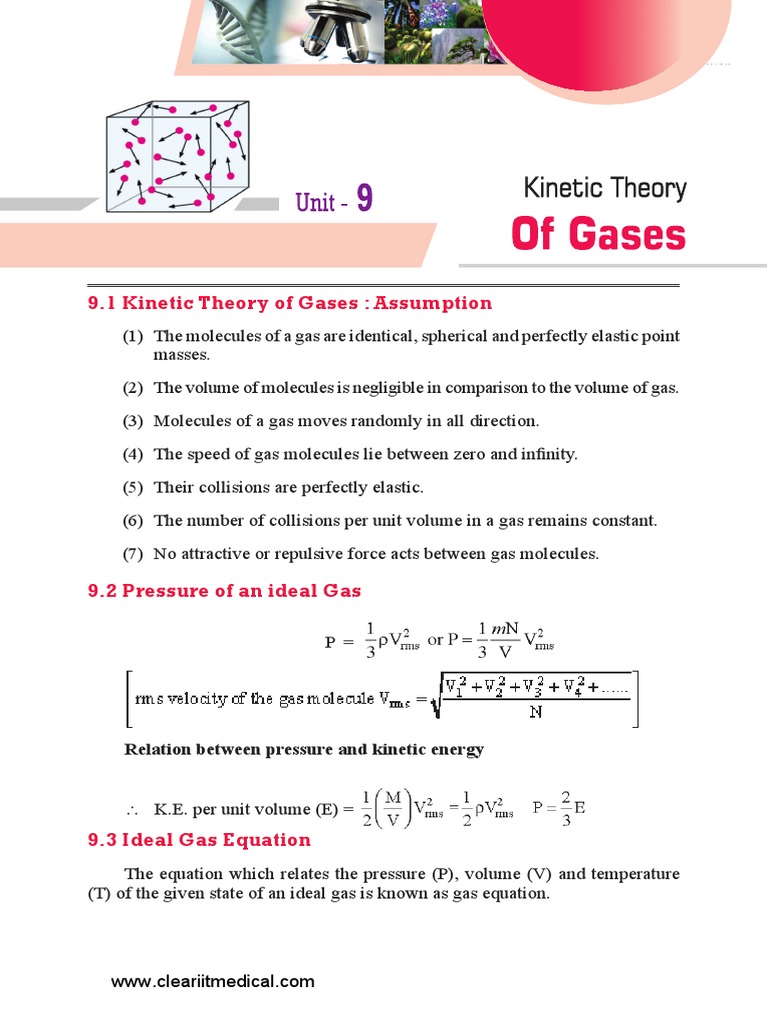 Kinetic Theory of Gases | PDF | Gases | Heat