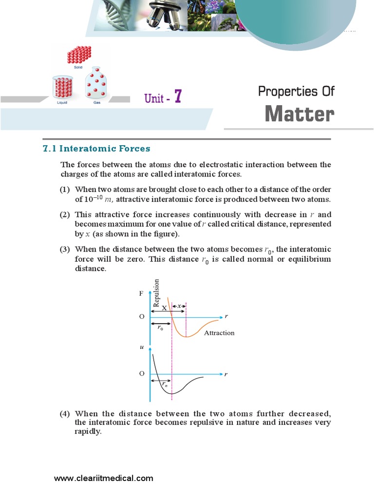 Interatomic and Elastic Forces in Physics | PDF | Viscosity | Young's ...