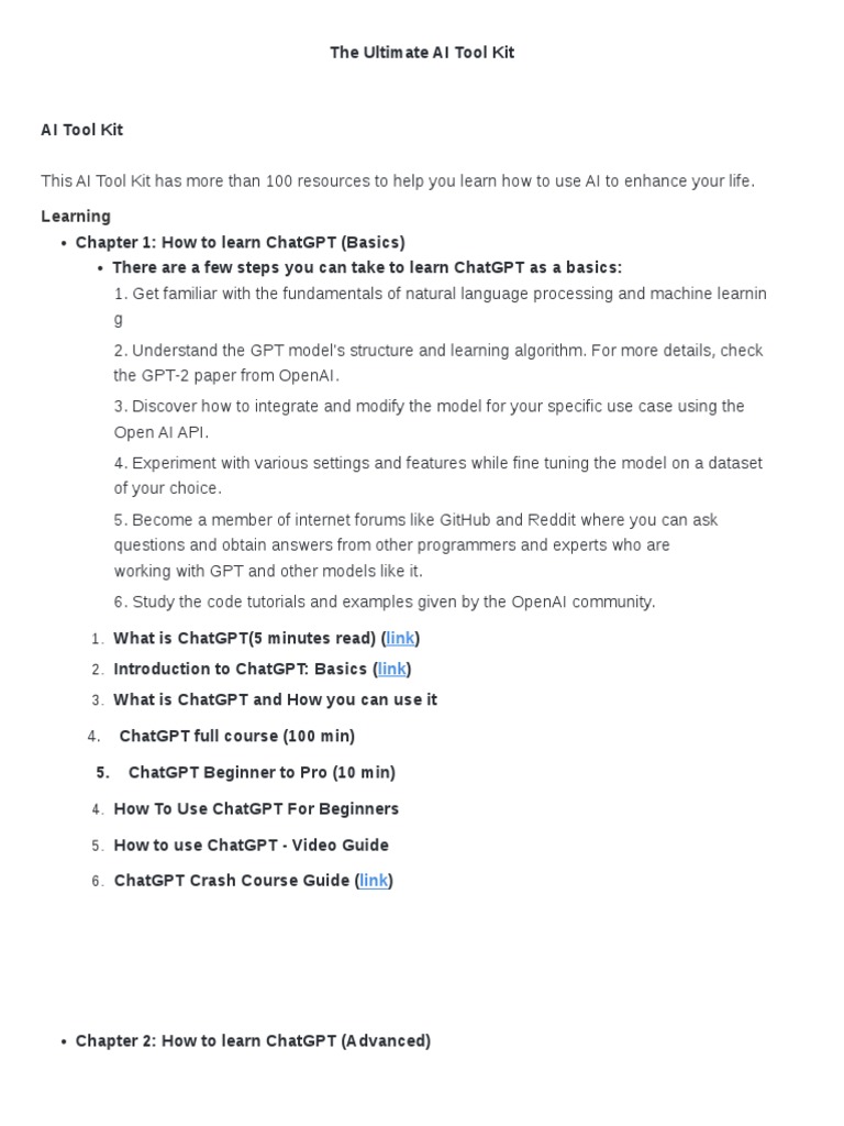 Ultimate AI Tool Kit Overview | PDF | Search Engine Optimization ...