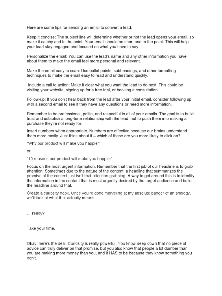 Lead Conversion | PDF | Cognition | Cognitive Science