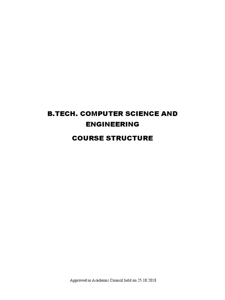 CSE Syllabus 2018-19 | PDF | Computer Program | Programming