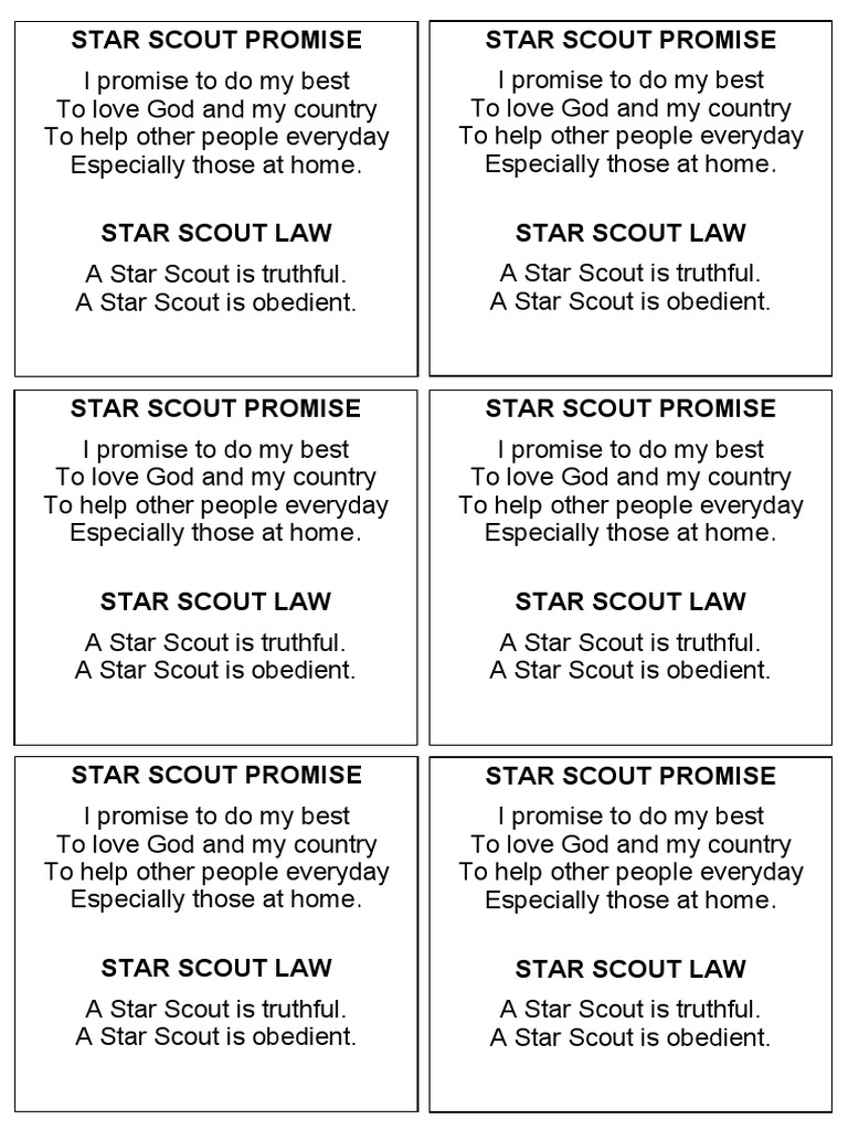 Star Scout Promise and Law Overview | PDF
