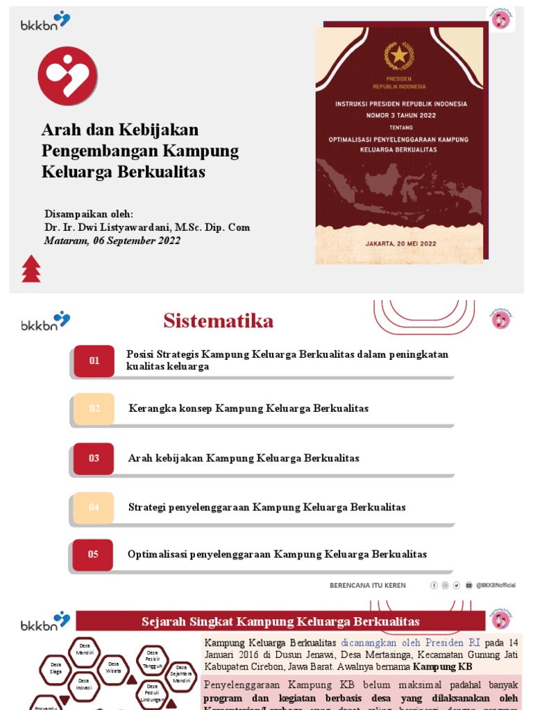 Materi 1 Arah Kebijakan Kampung KB | PDF