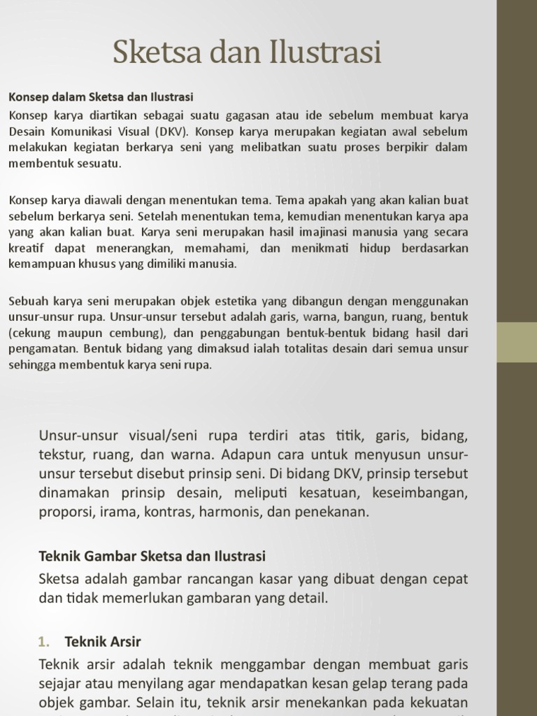 Sketsa Dan Ilustrasi (Bagian 1) | PDF