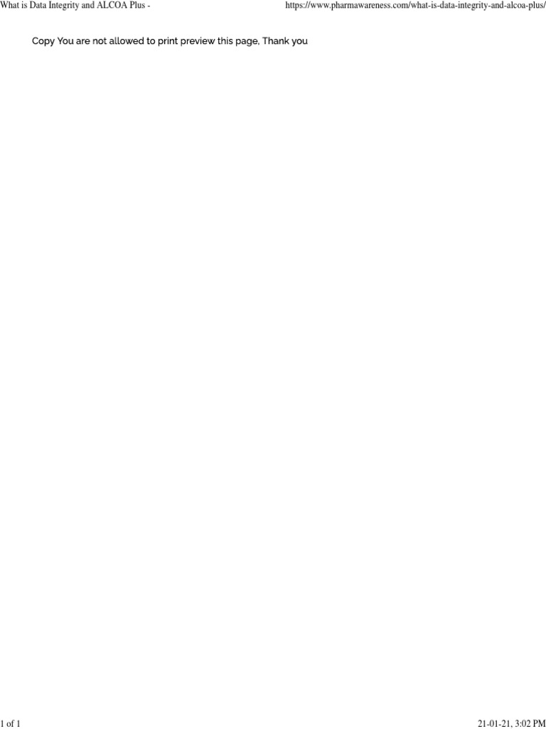 Understanding ALCOA Plus in Pharma | PDF | Self-Improvement | Computers