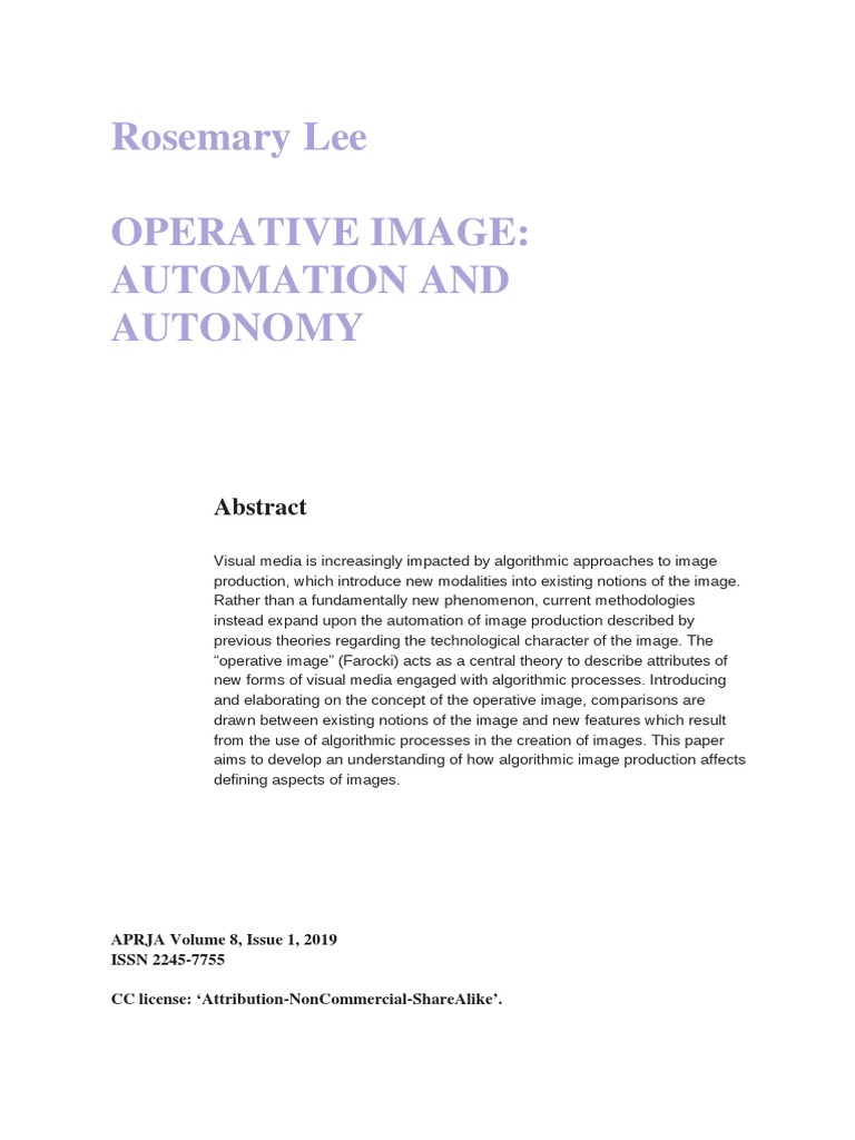 Operative Image | PDF | Concept | Image