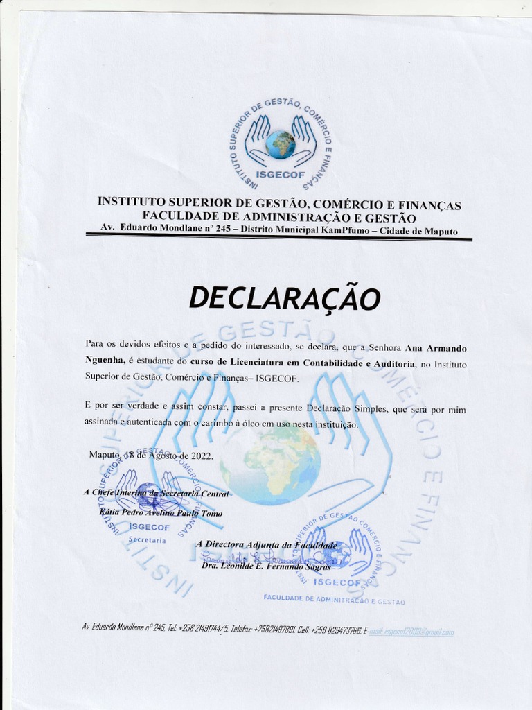 Declaracao Simples | PDF | Contabilidade | Serviços financeiros