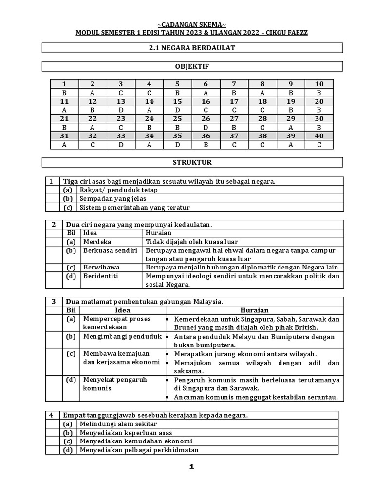 SKEMA MODUL S1 2023 | PDF